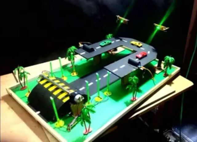 ACCIDENT PREVENTION ROAD SAFETY MODEL WITH SPEED BREAKER POWER ...